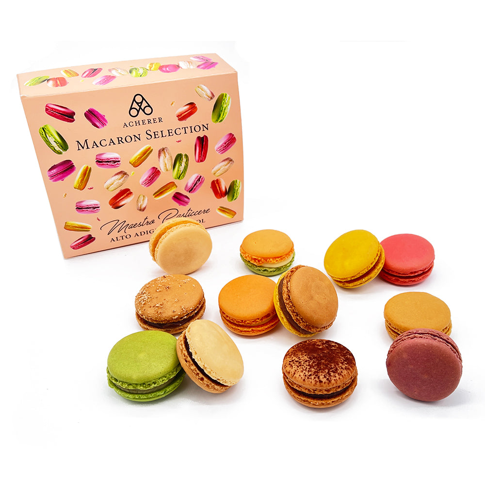 Selezione 12 Macarons assortiti – Acherer.Patisserie.Blumen